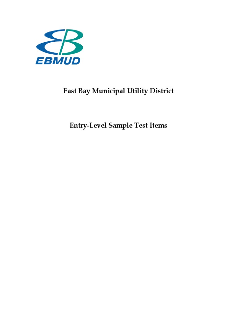 Sample Test Items Rev 08-07-19 | PDF