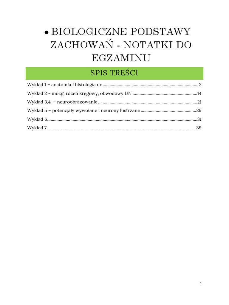 BPZ - Notatki Do Egzaminu PDF | PDF