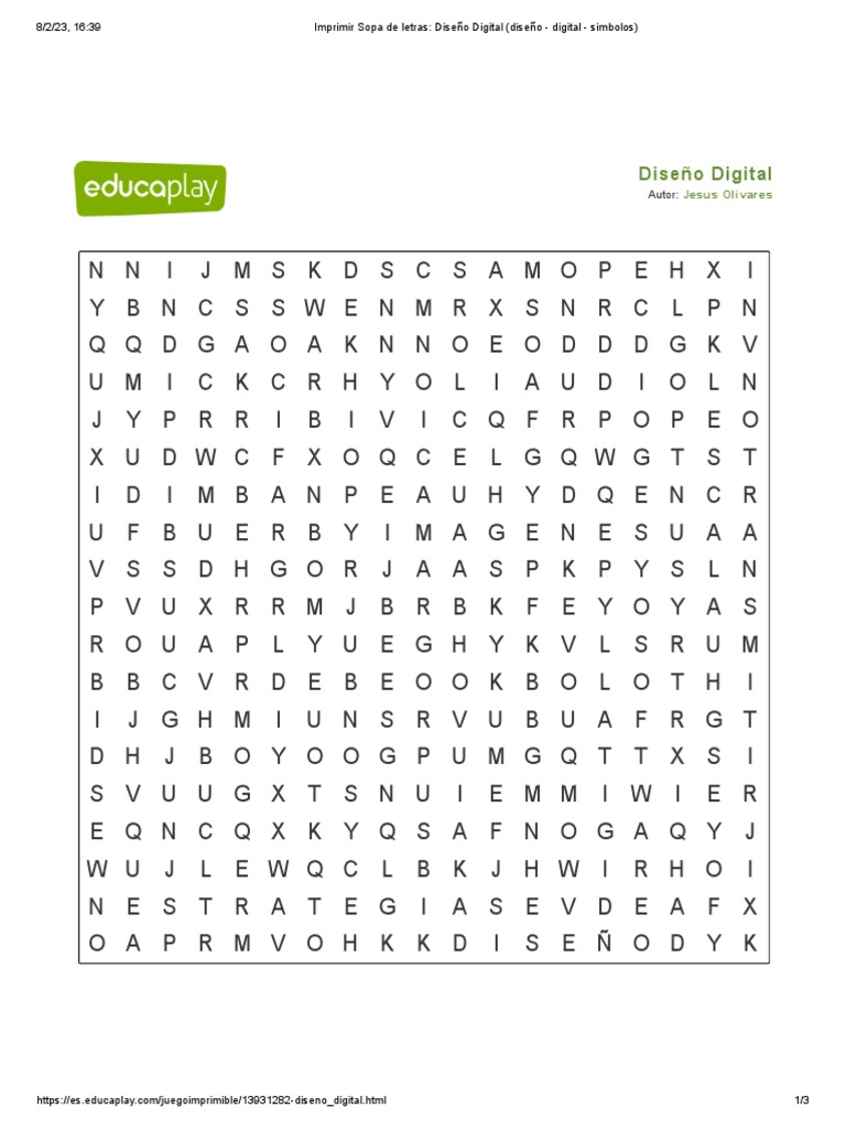 Imprimir Sopa de Letras - Diseño Digital (Diseño - Digital - Simbolos ...