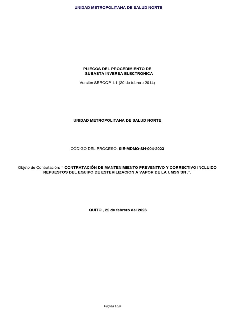 Pliego PDF | PDF | Subasta | Oferta (economía)