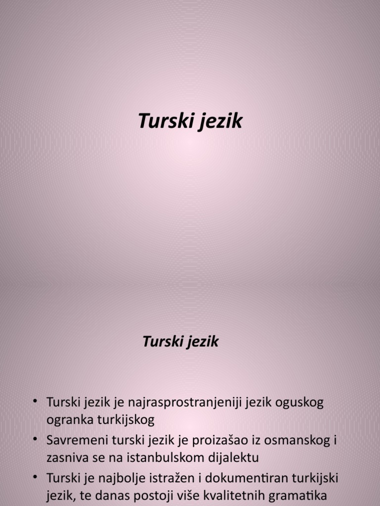 Turski Jezik I Semestar | PDF