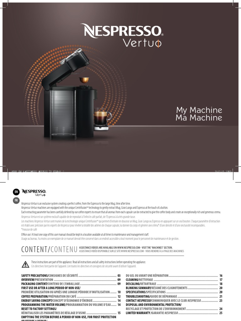 WWW VertuoLine Evoluo Nespresso (EN FR) | PDF