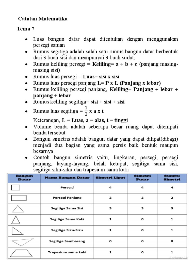 Catatan Matematika | PDF