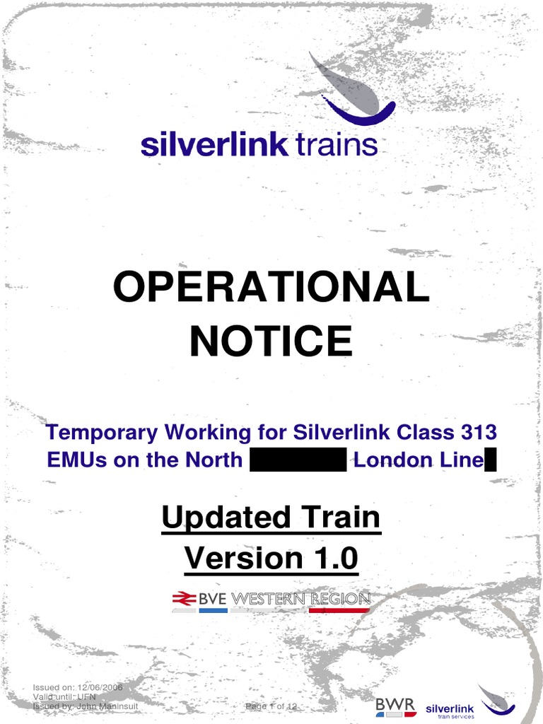 Class 313 User Manual V1 PDF | PDF