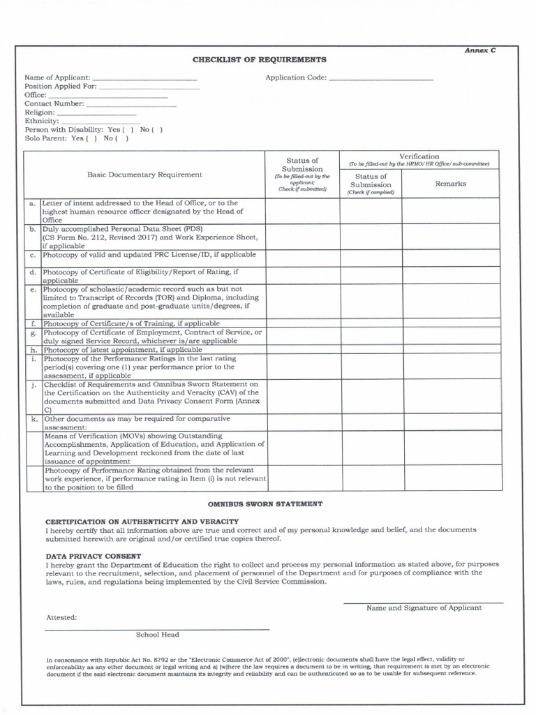 2023 Checklist | PDF