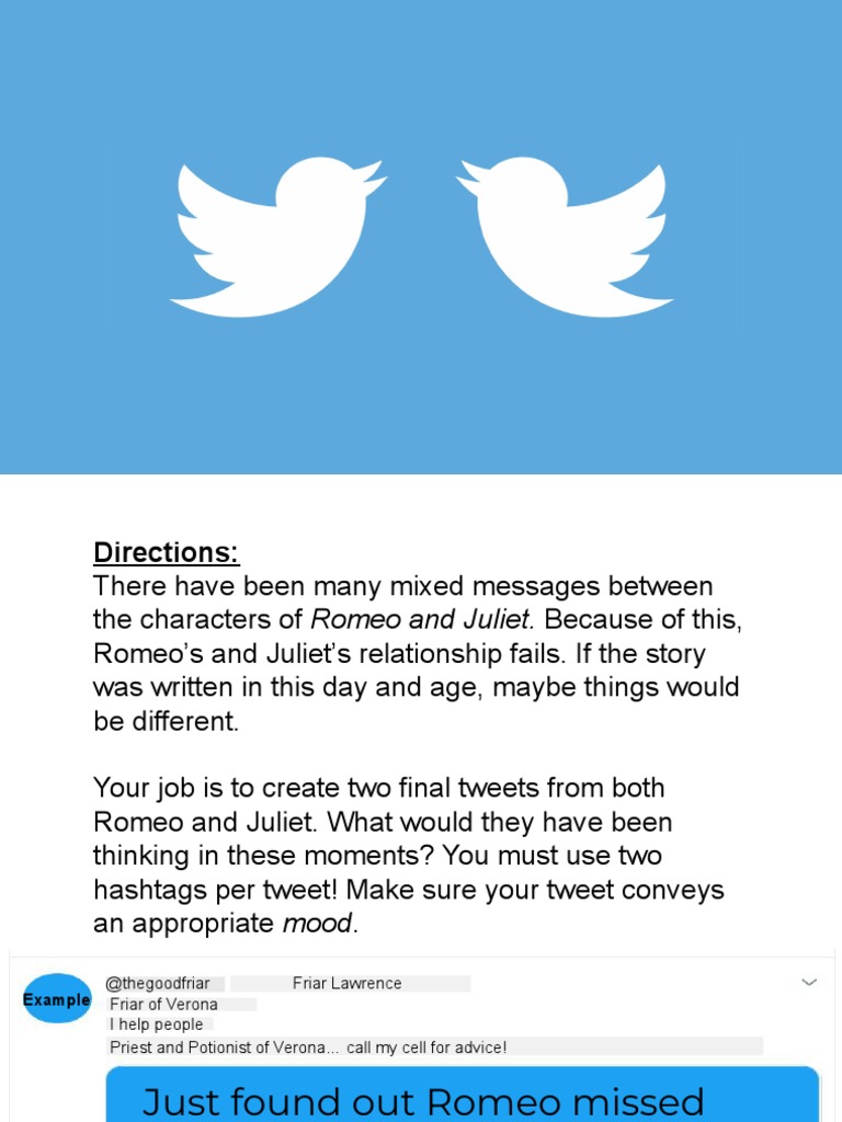 Isabella Garcia - Romeo and Juliet Final Tweets - 17029243 | PDF