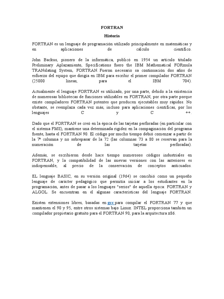 FORTRAN | PDF | Informática
