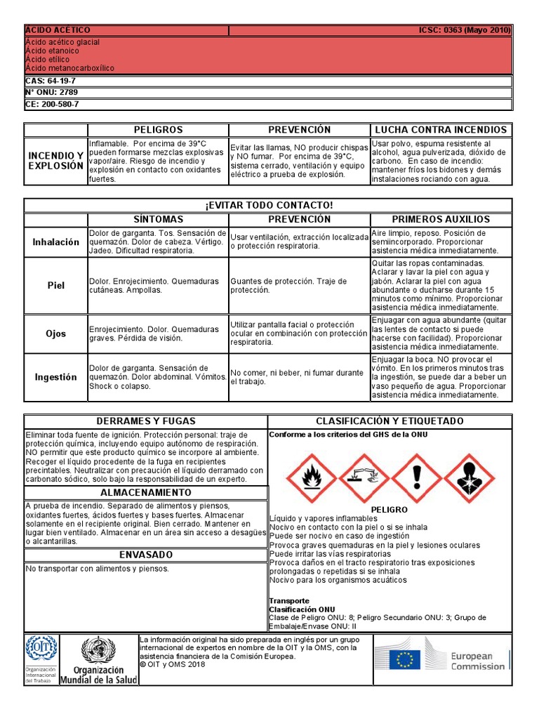 Ácido Acético Glacial | PDF