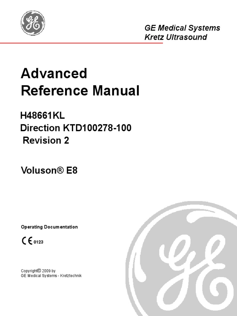 GE Voluson E8 Ultrahang - Advance Reference Manual | PDF | Technology ...