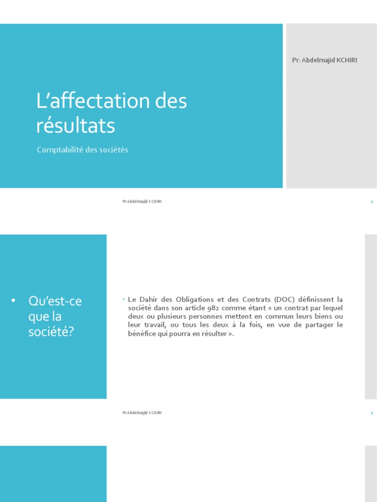 L'affectation Des Résultats | PDF