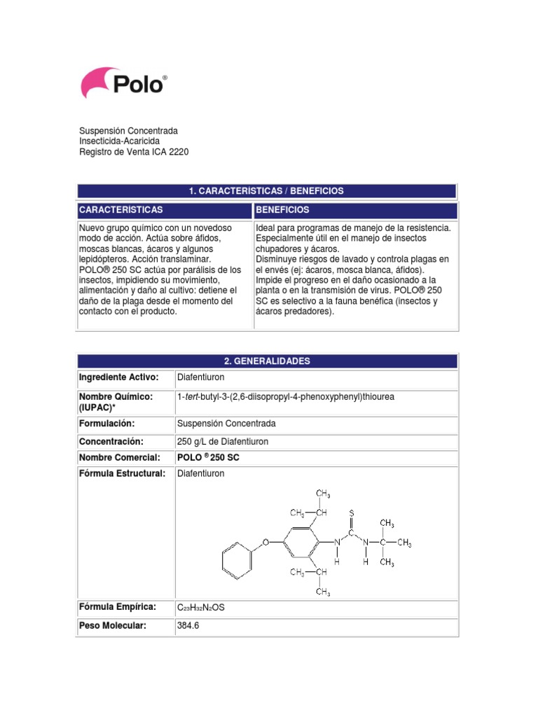 Polo 250 SC Ficha Tecnica | PDF
