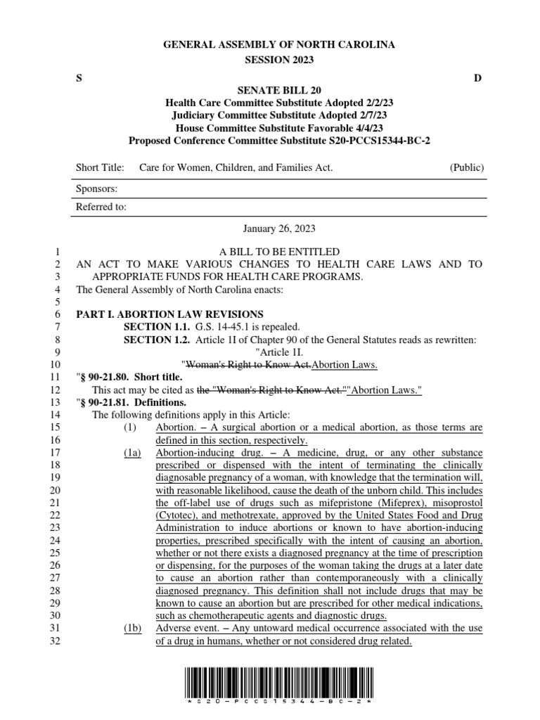 Senate Bill 20 | PDF