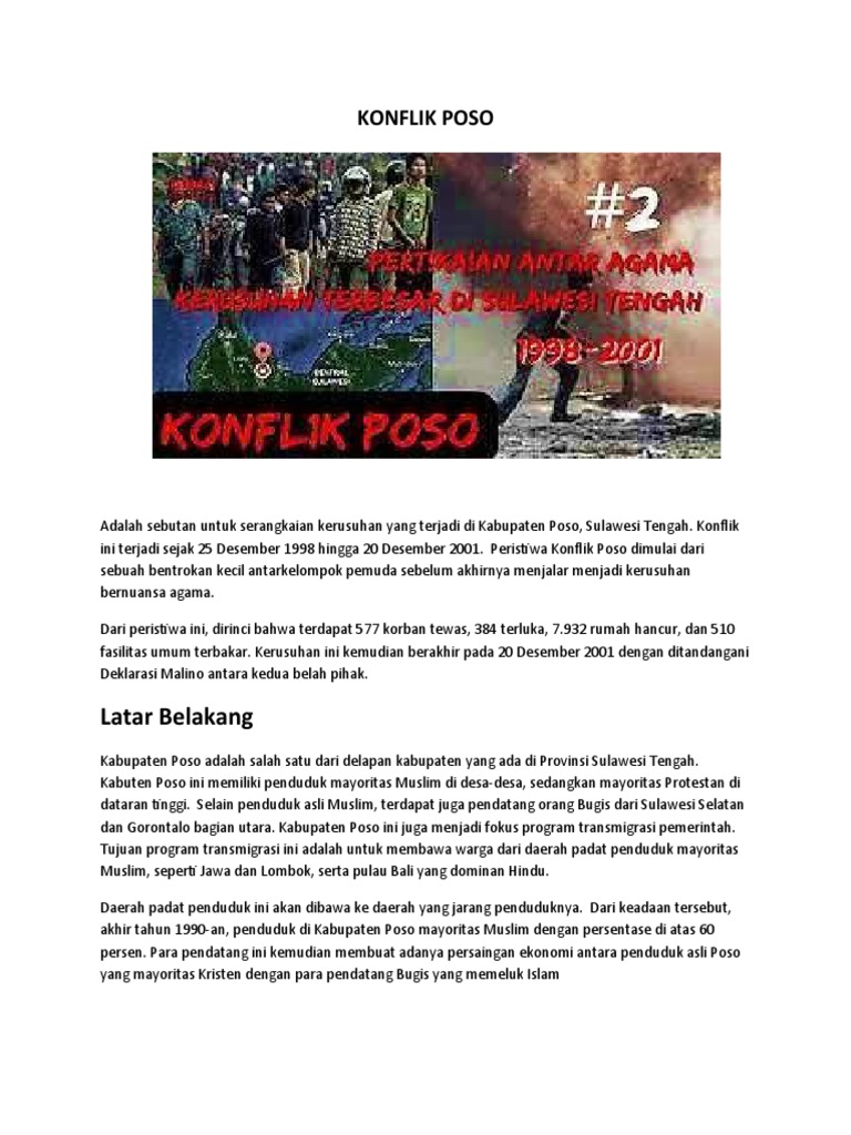 Tragedi dan Konflik Poso 1998-2001 | PDF