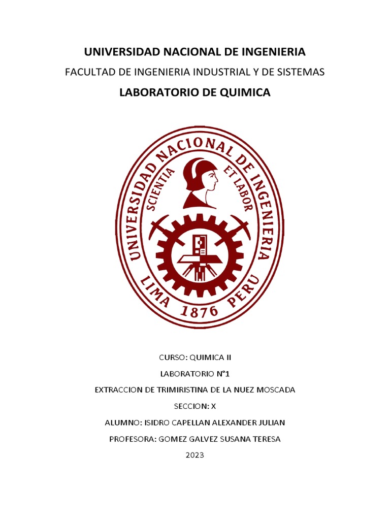 Extracción de Trimiristina en Química | PDF | Ciencia y matemáticas