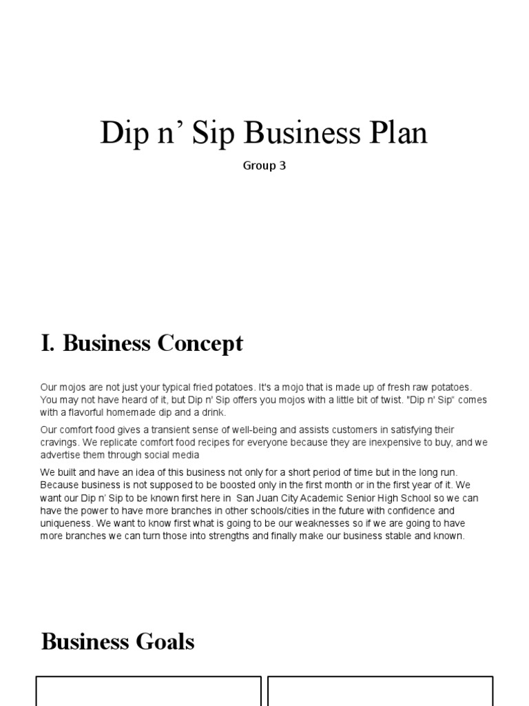 Dip n’ Sip Business Plan.pptx | PDF | Chief Operating Officer | Chief ...