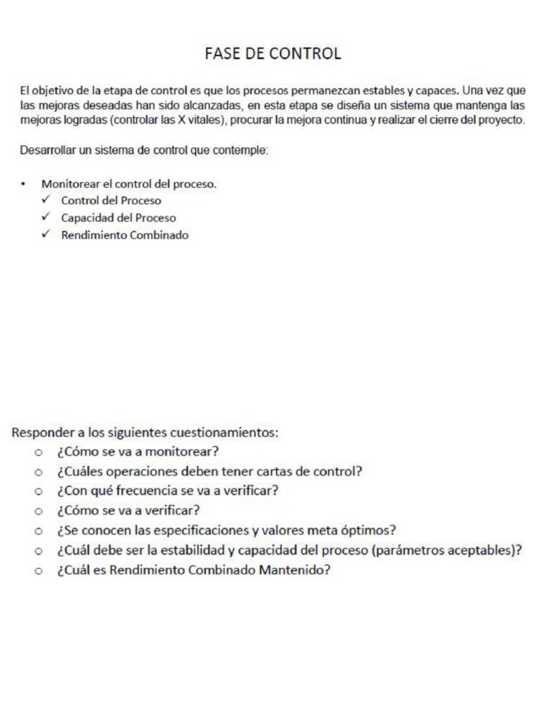 Fase de Control | PDF