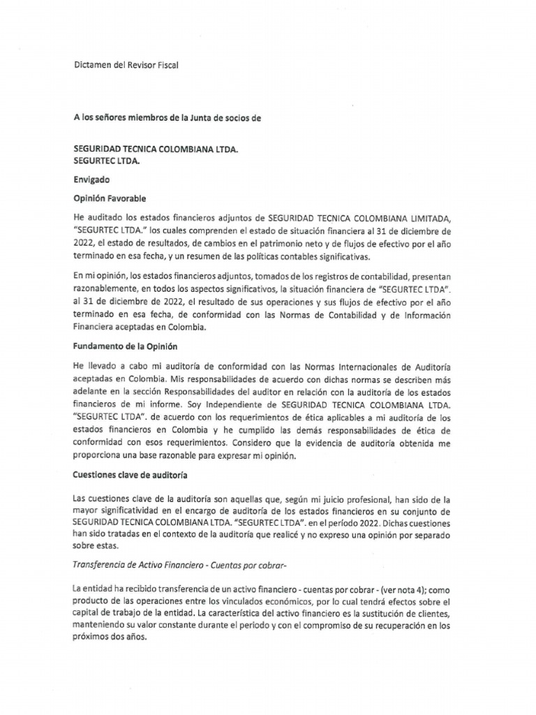 Tipos De Dictamen De Revisor Fiscal 8742