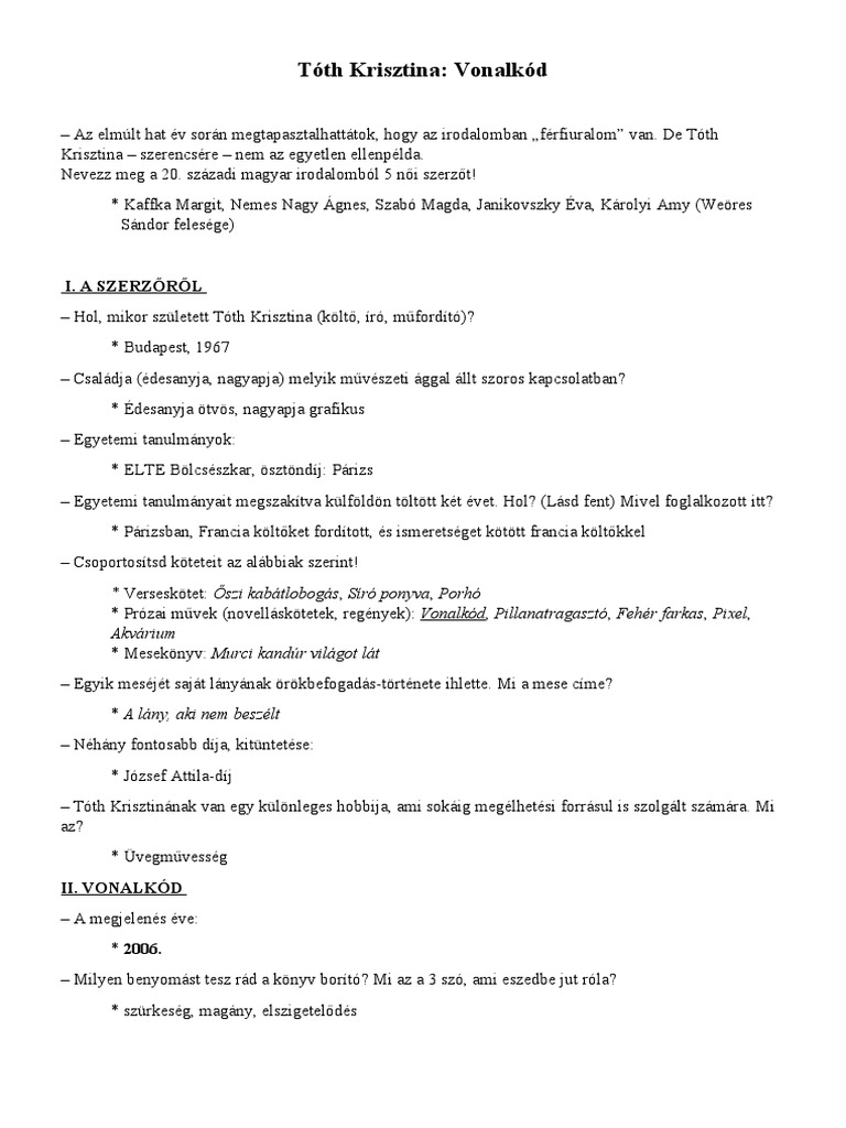 Tóth Krisztina Vonalkód | PDF