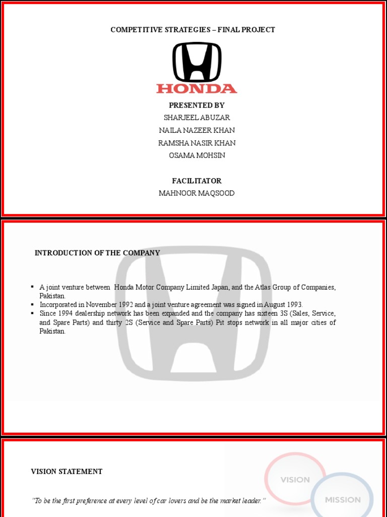 HONDA PPT Final | PDF | Business | Technology & Engineering