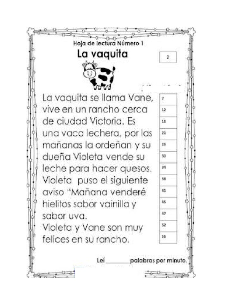 Velocidad Lectora 3° | PDF