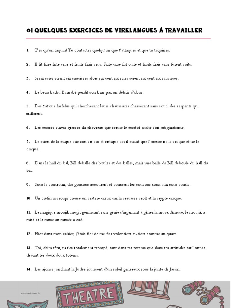 Exercices de Diction | PDF