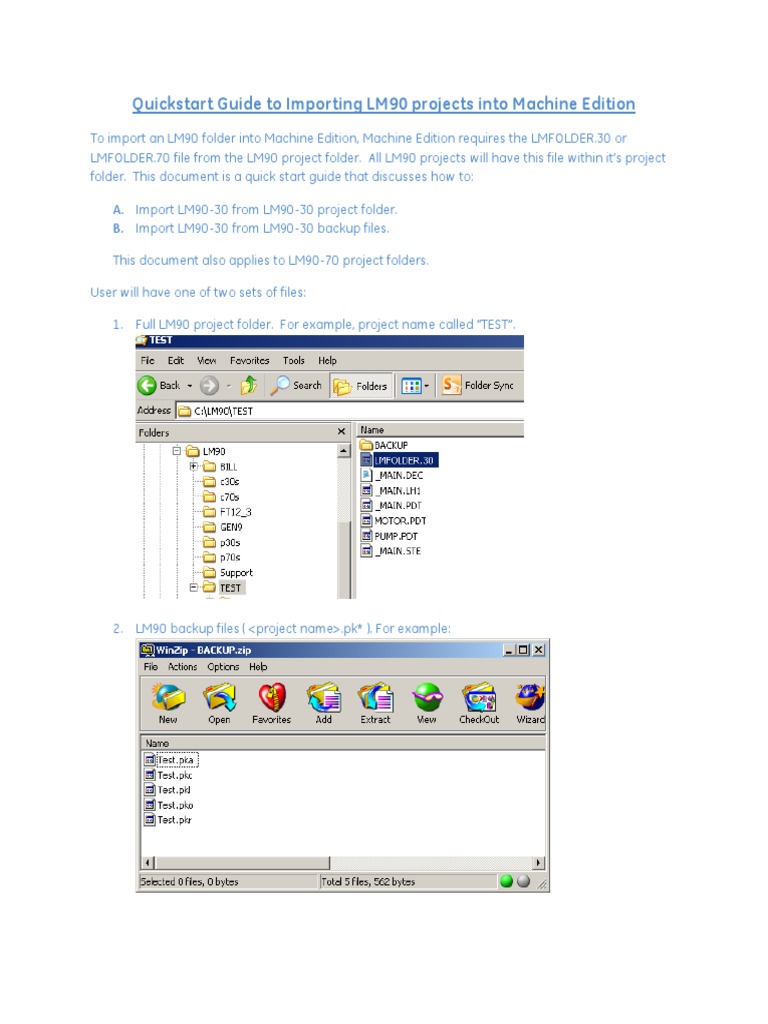 Quickstart Guide to Importing LM90 project into Machine Edition.pdf | PDF