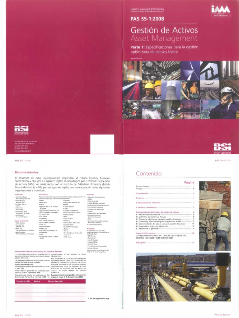 PAS 55-1 2008 Gestión de Activos (Parte 1 - Especificaciones para La ...