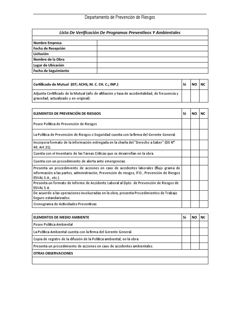 13 Check List PCR | PDF