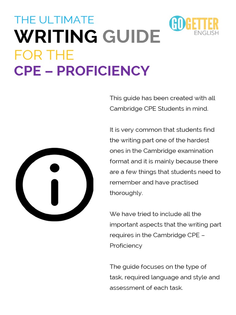 CPE Writing Guide | PDF | Career & Growth