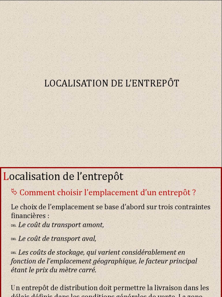 2-Localisation de L'entrepot | PDF