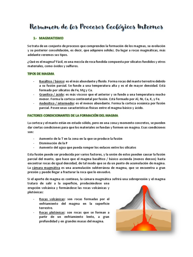 Resumen - Procesos Geológicos Internos | PDF | Ciencia y matemáticas | Tecnología
