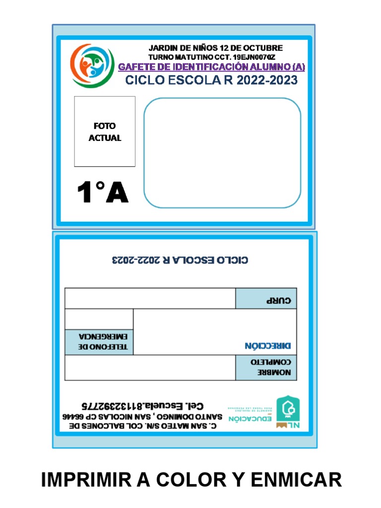 Gafete Aula | PDF