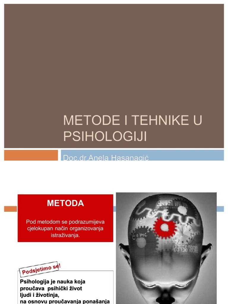 2 Metode I Tehnike U Psihologiji | PDF