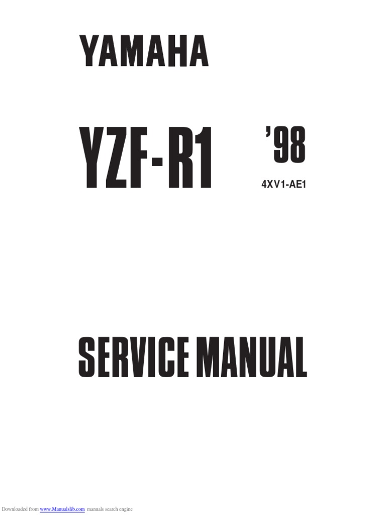Yamaha Yzf R1 1998 Service Manual PDF | PDF