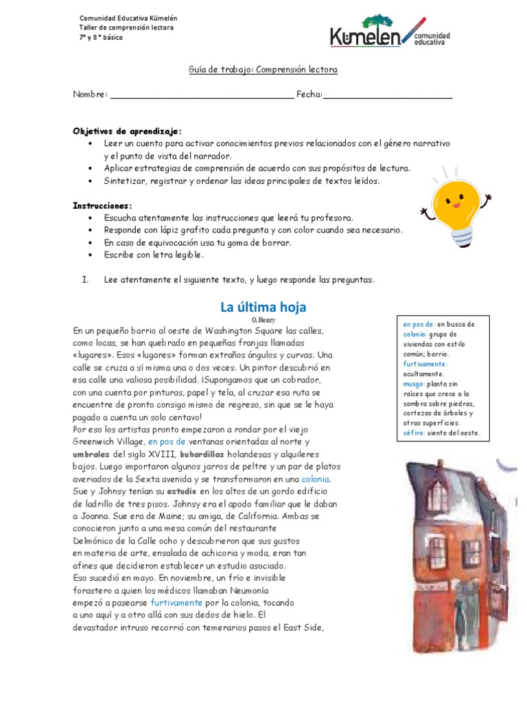 Guía de Taller Comprensión Lectora 7mo y 8vo Básico | PDF | Ginebra