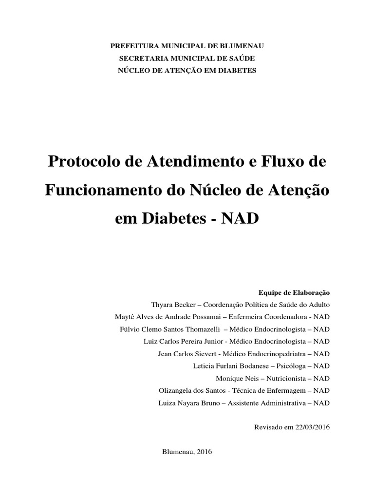 Protocolo Fluxograma Nad 2016 PDF | PDF