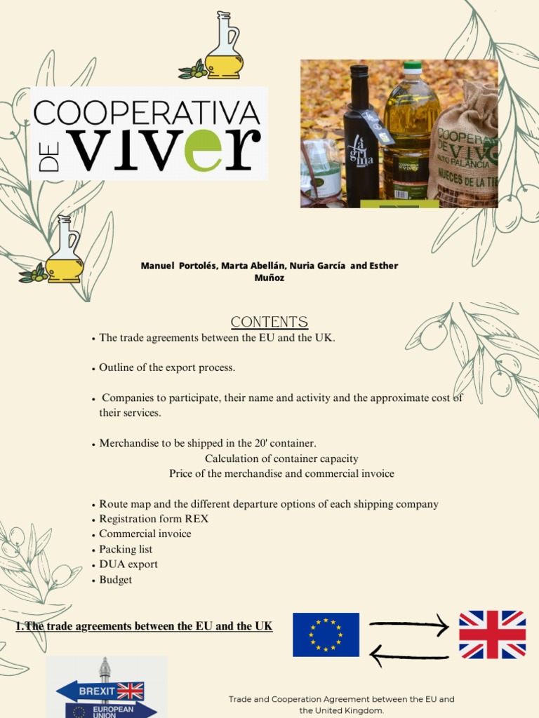 EU-UK trade agreement export process | PDF