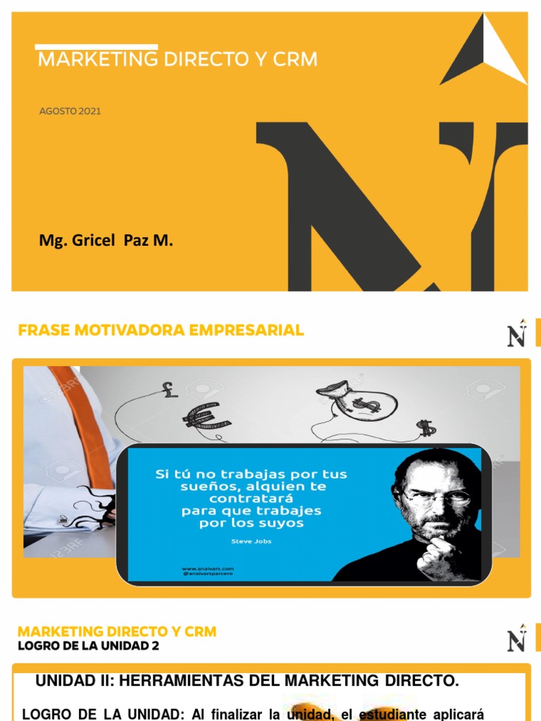 Sesión 6-Gricel Paz-Marketing Directo - Upn PDF | PDF