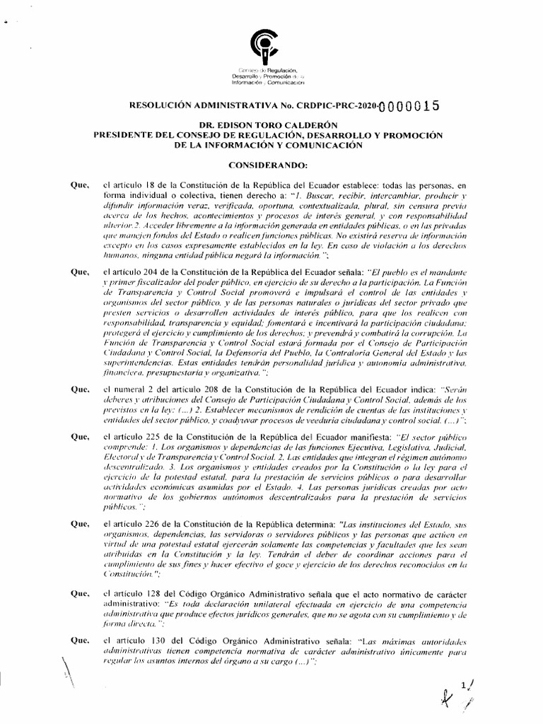 Rgi 1 | PDF | Administración Pública | Regulación