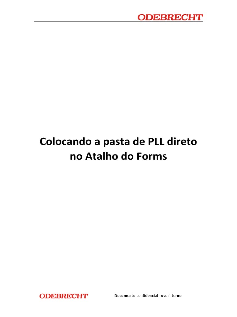Colocando A Pasta de PLL Direto No Atalho Do Forms | PDF
