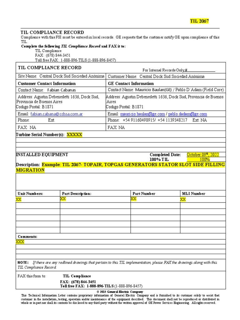 Compliance Record (Editable) | PDF | Business | Technology & Engineering