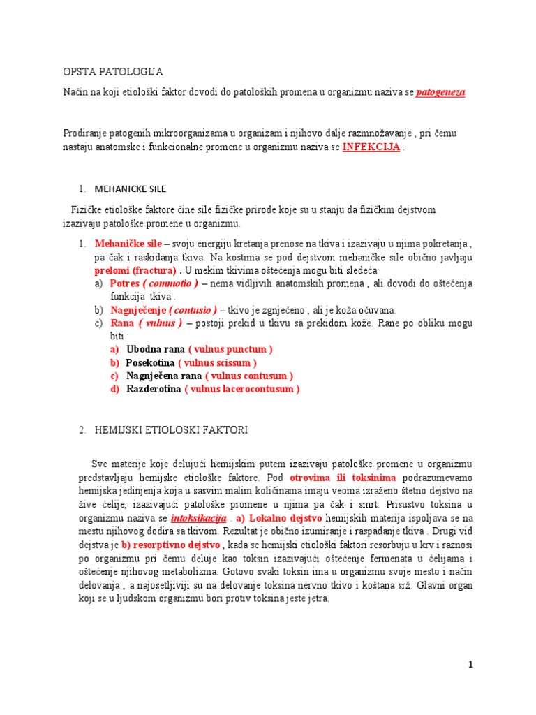 PATOLOGIJA | PDF