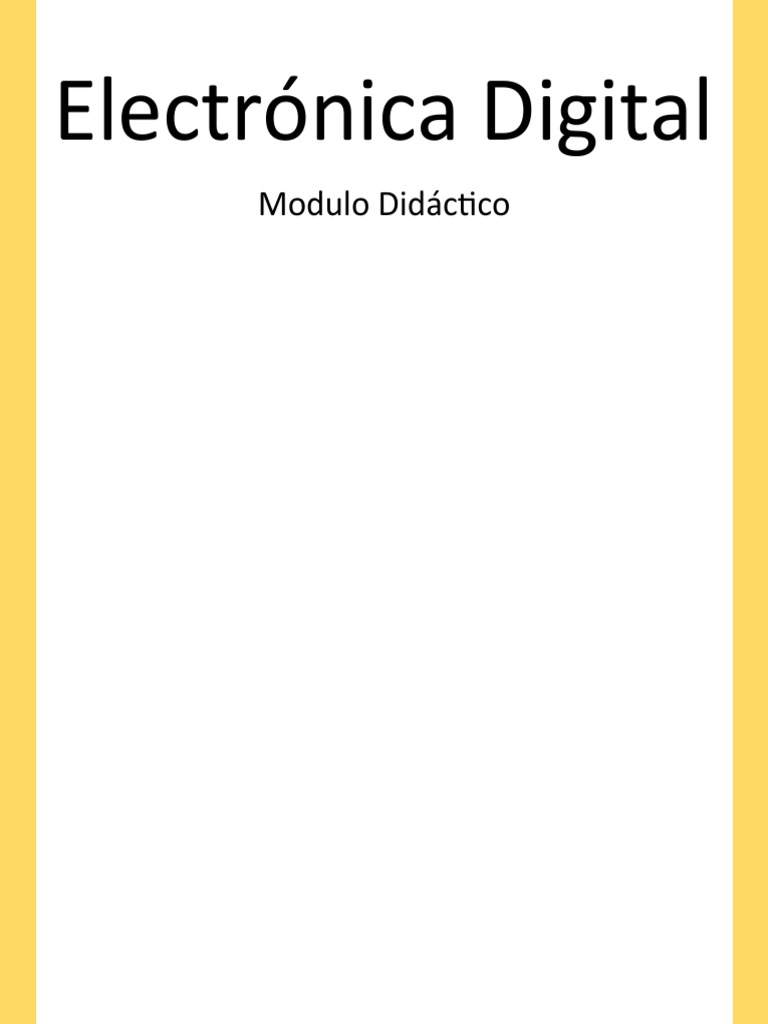 Introducción a la Electrónica Digital | PDF