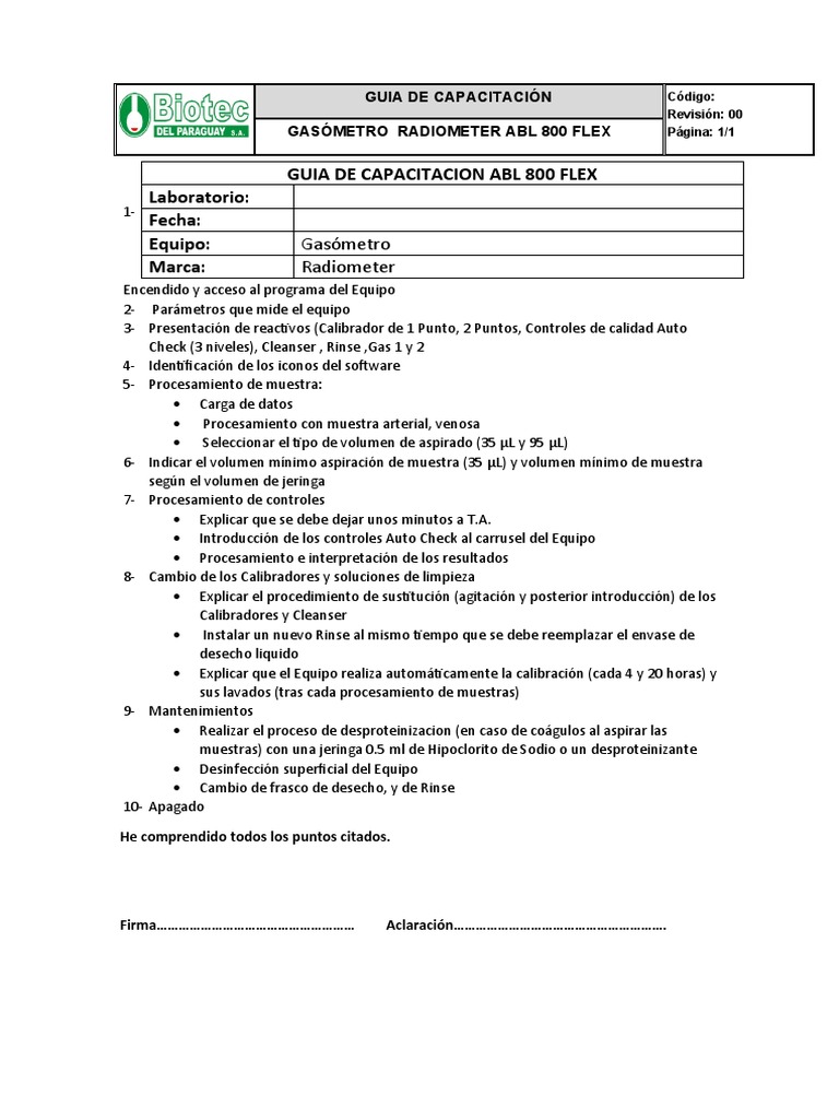 Guia de Capacitacion Abl 800 Flex. Final | PDF