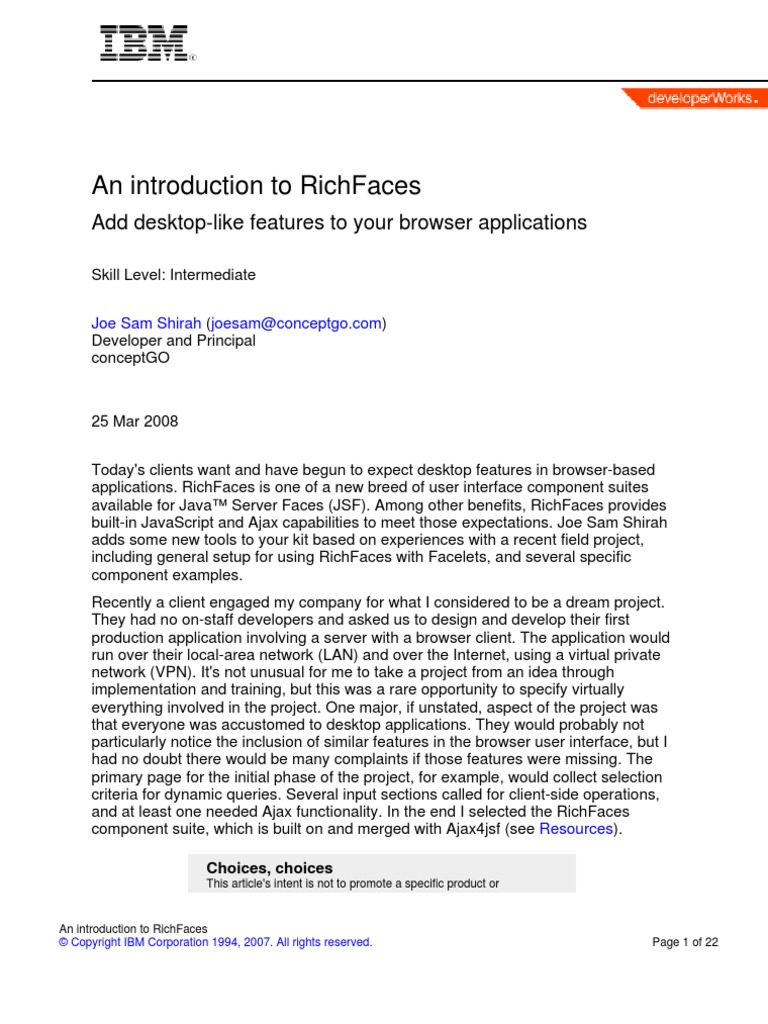 J Richfaces PDF | PDF | Java Server Faces | Xhtml