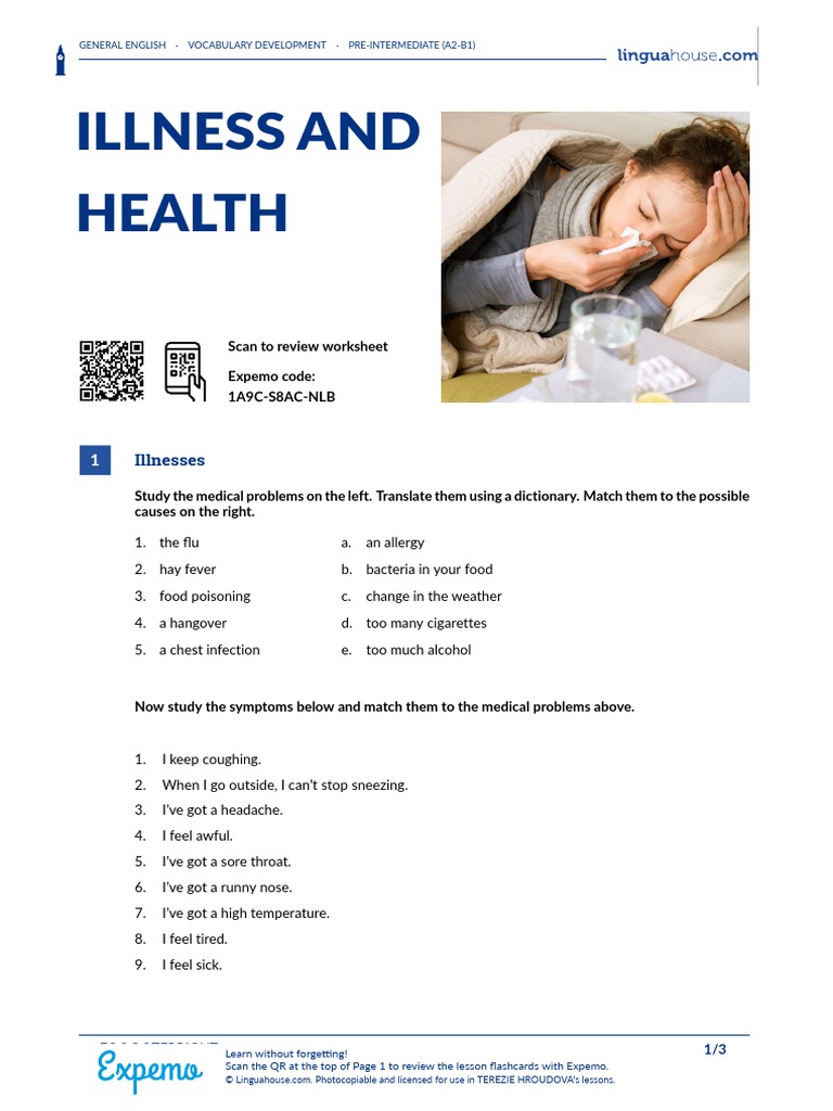 Illness and Health British English Student | PDF | Medical Specialties ...