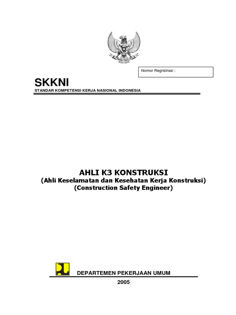 SKKNI-Ahli K3 Konstruksi PDF | PDF