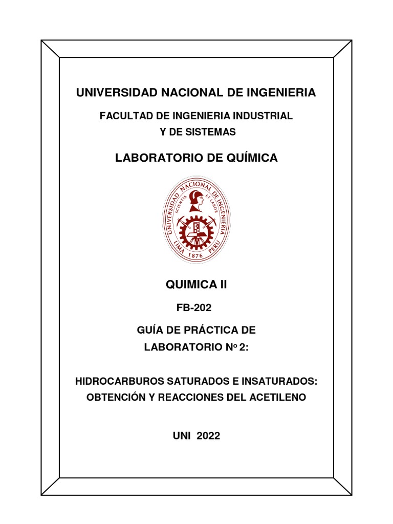 FB202 Lab N°2 (Hidrocarburos Saturados e Insaturados) PDF | PDF