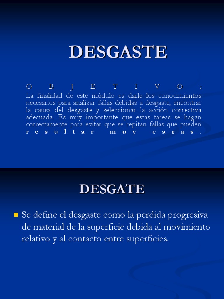 Análisis y Tipos de Desgaste | PDF | Hogar, jardinería y bricolaje ...