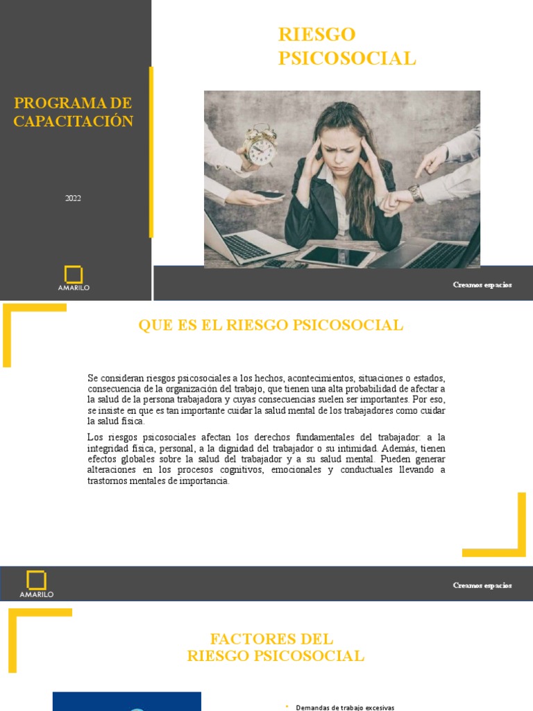 Capacitación Riesgo Psicosocial | PDF
